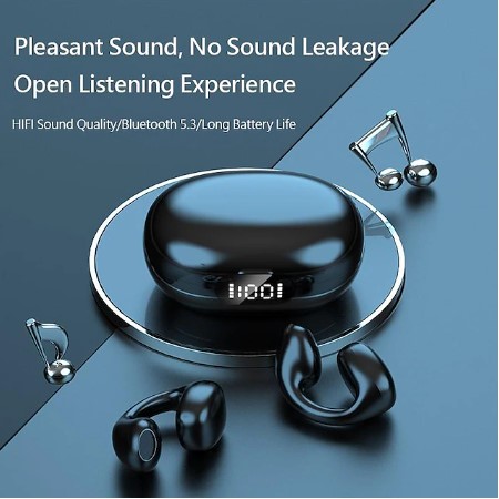 Painless Wear Ear-clip Earphones, Air Conduction, HiFi Stereo, Clip On ...