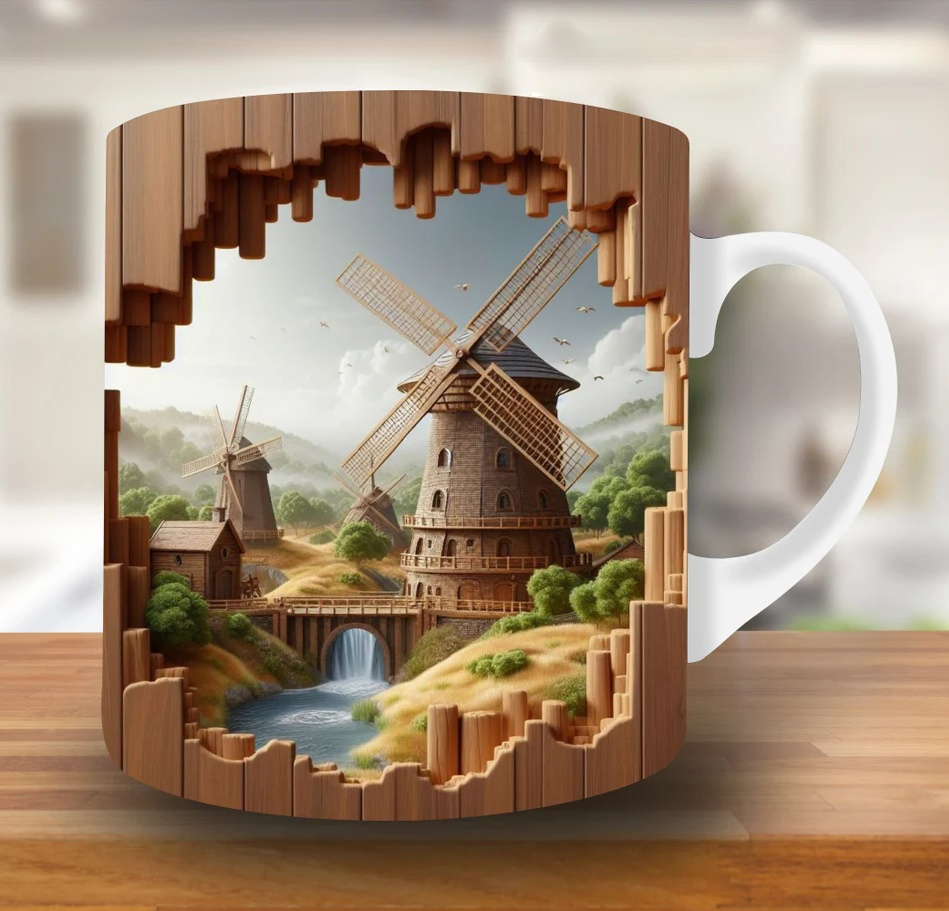 Attractive 3D Design Mug || 4996