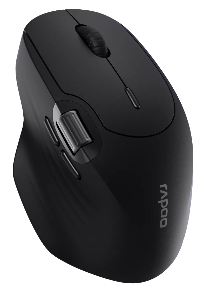 Rapoo MT560TM Multi-Mode Wireless Ergonomic Mouse – Black || 10570