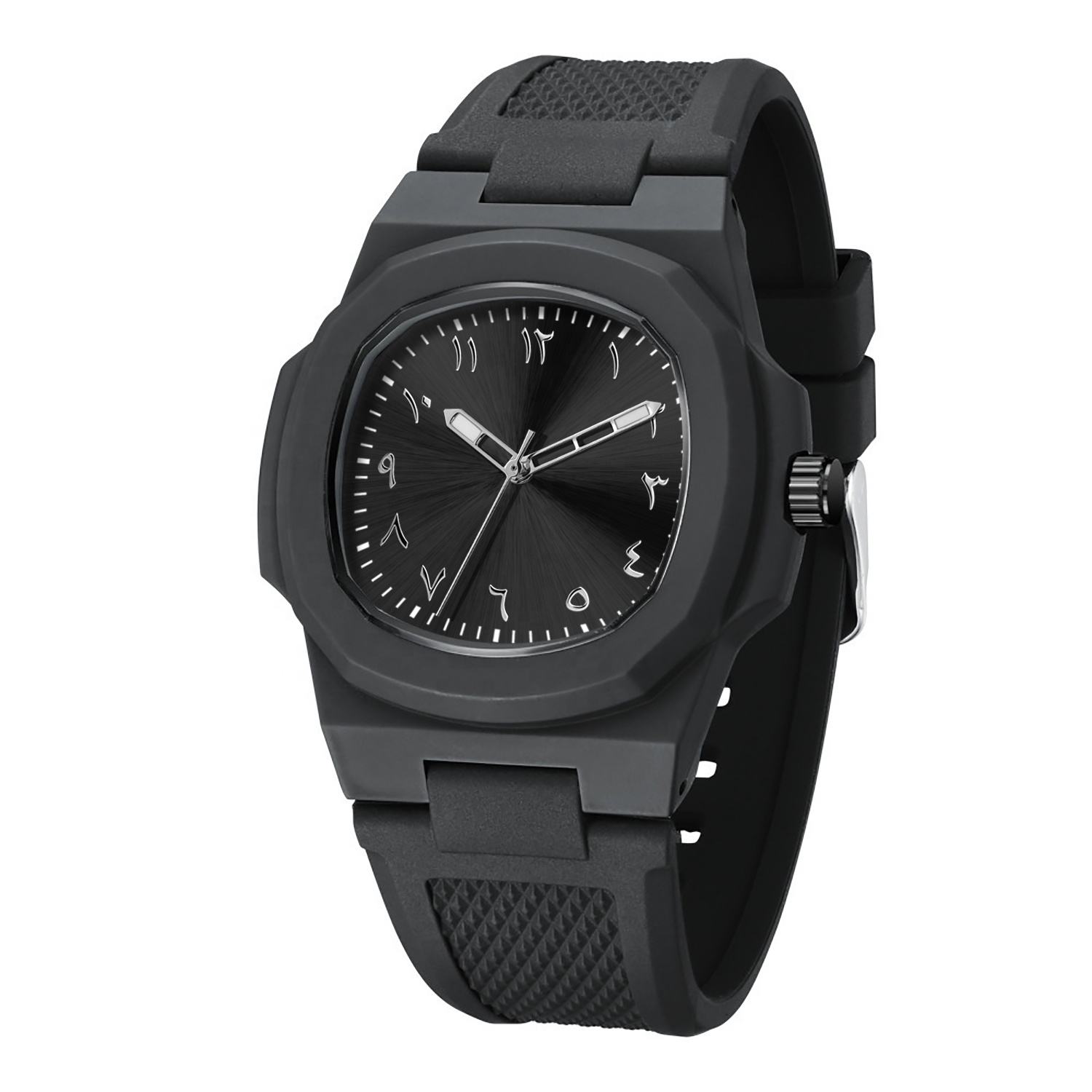 Custom Logo Arabic Dial Square Quartz Wristwatch – Luminous, Waterproof ...