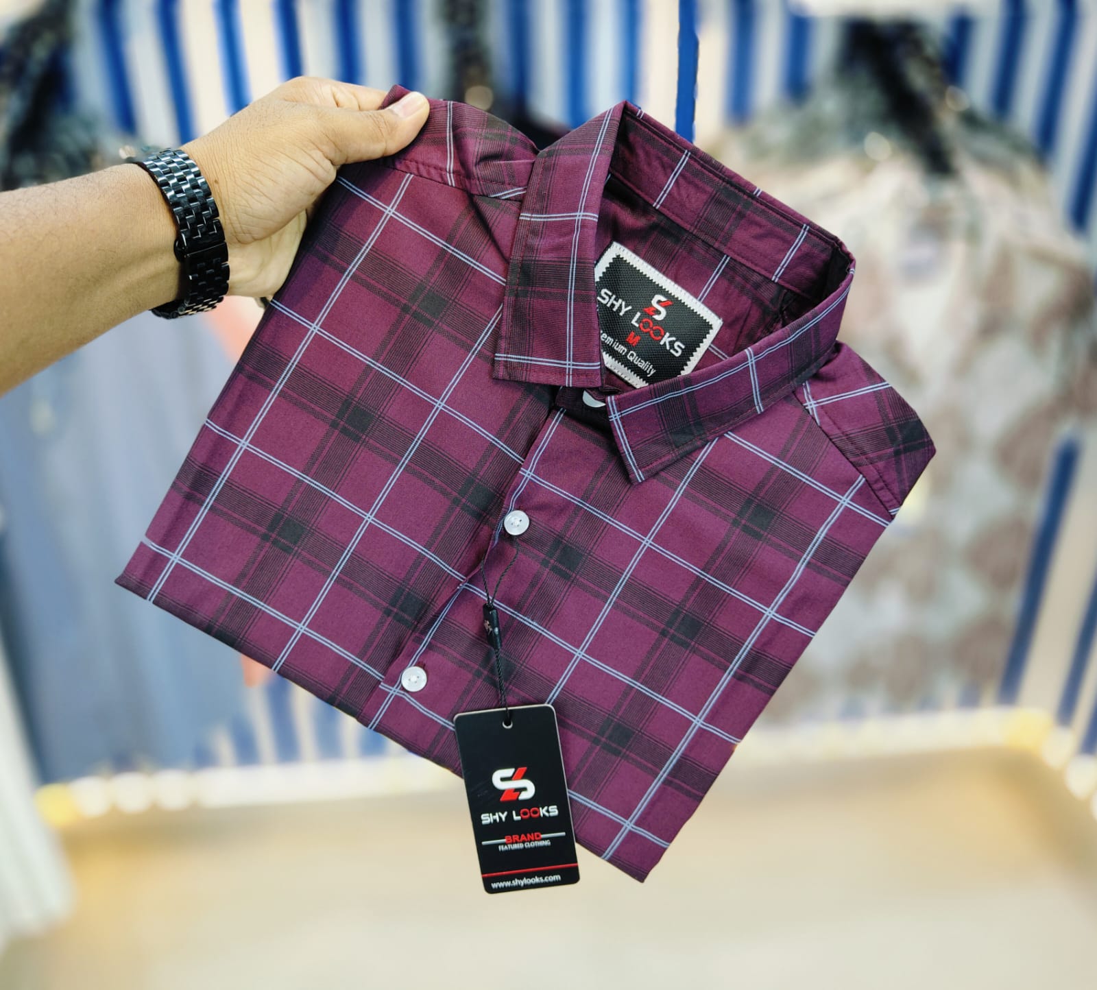 Shy Looks Pure Cotton 'Full Sleeve Check Shirt || 10750