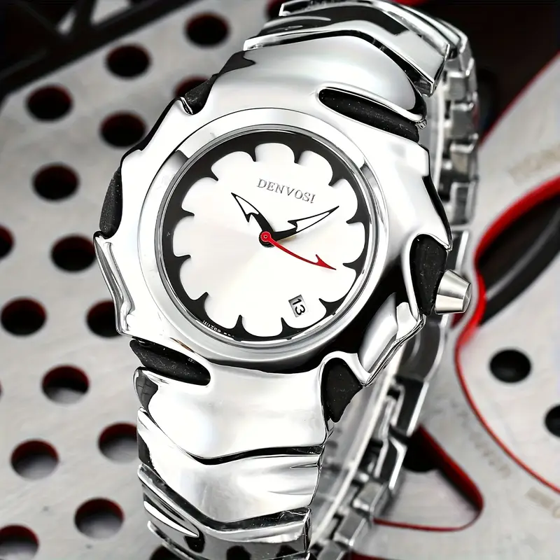 DENVOSI Premium Metal Watch – Bold Design (Silver Dial) || 11179