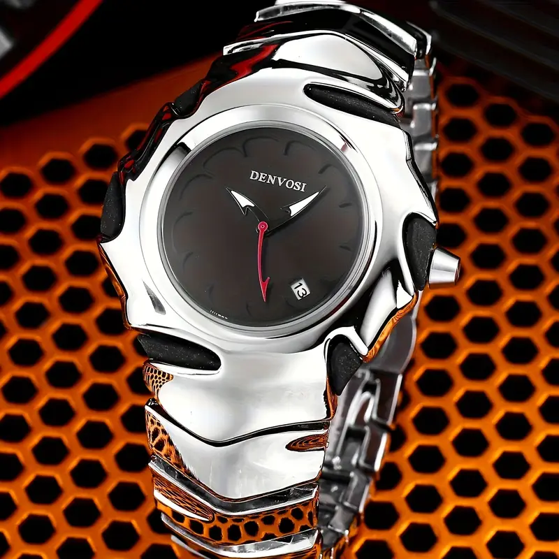 DENVOSI Premium Metal Watch – Bold Design (Black Dial) || 11182