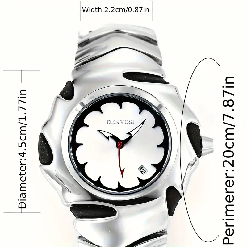 DENVOSI Premium Metal Watch – Bold Design (Black Dial) || 11182
