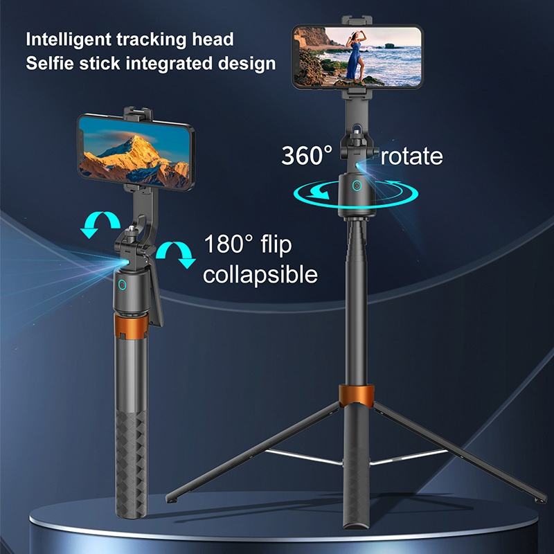 Q13 Intelligent AI Tracker Selfie Stick 360 Degrees Auto Face Tracking ...