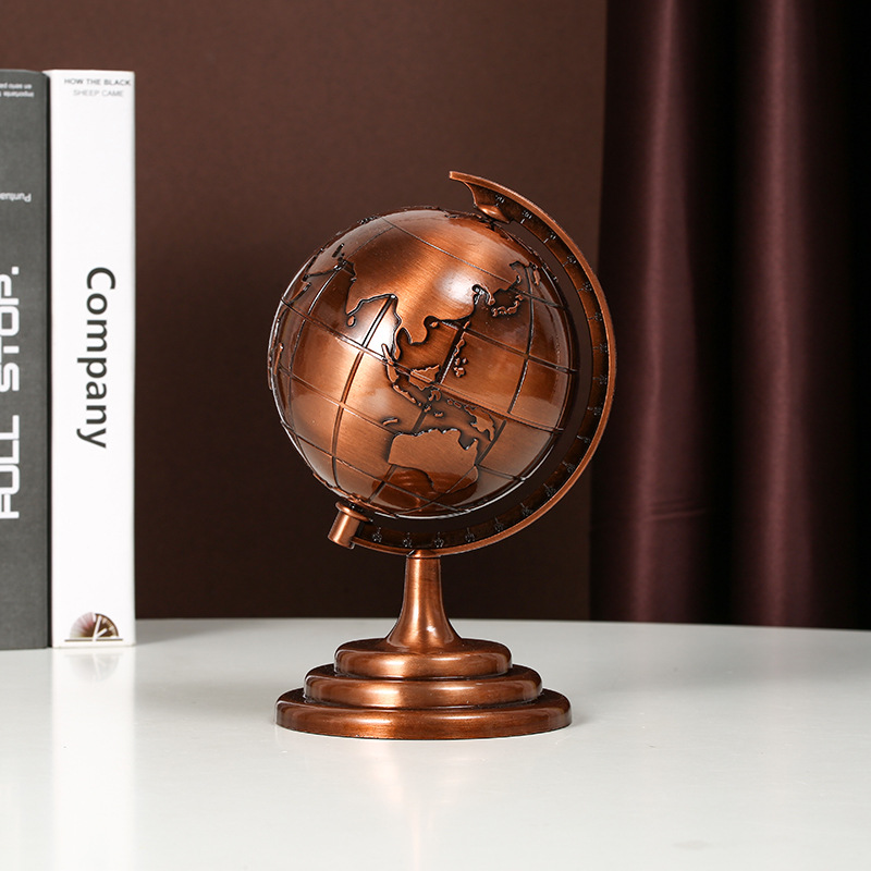 World Map 3D Rotating Glove Decoration Gift- Rose Golden || 5123