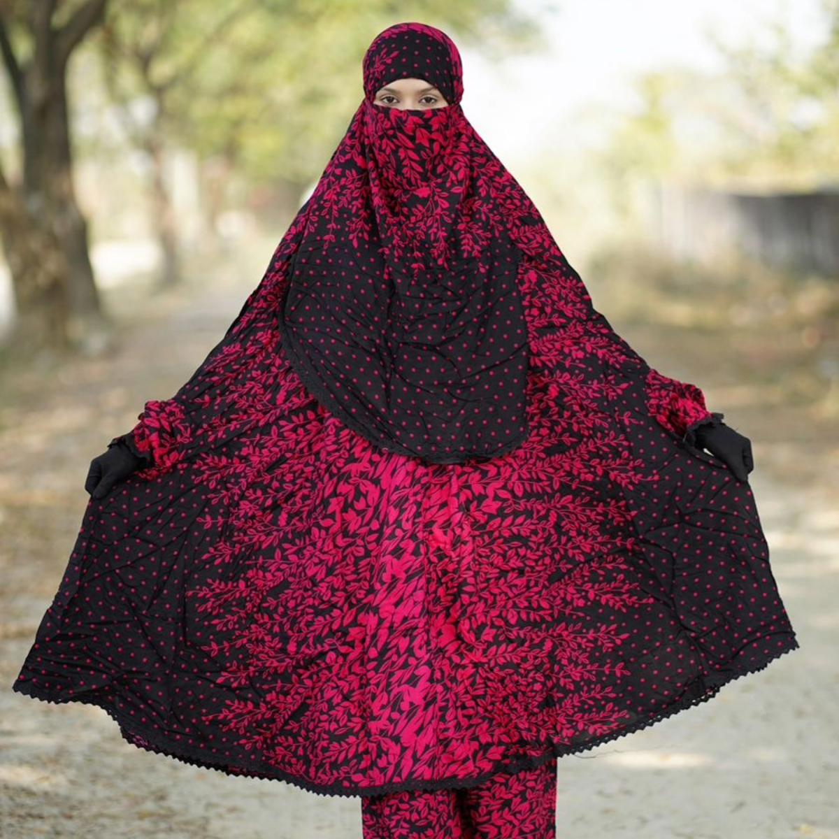 Elegant Palazzo long Khimar Set || 11576